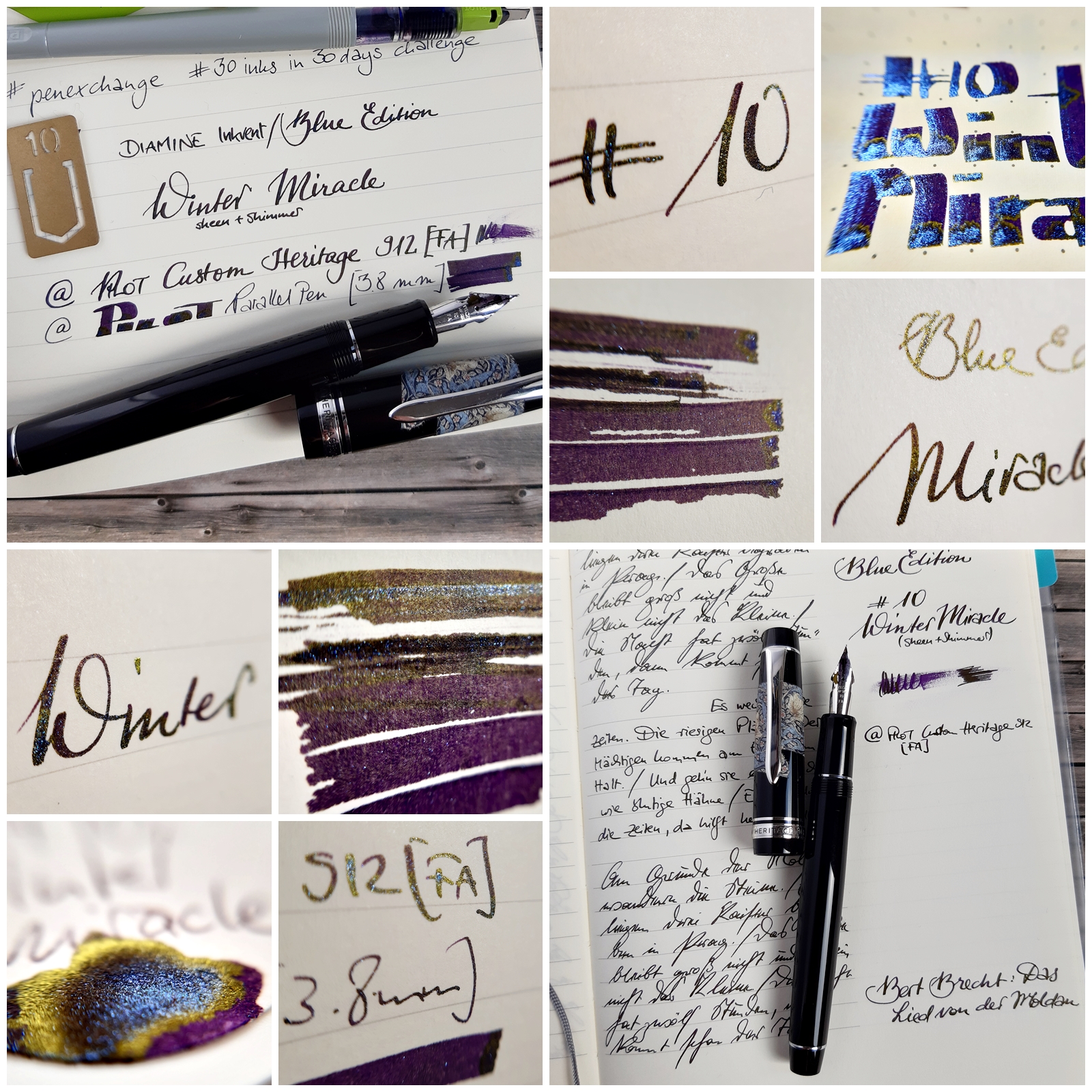 Diamine Inkvent Calendar 2019/Blue Edition 2020 #10 Winter Miracle ...